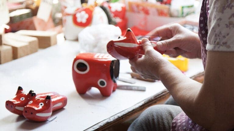 Akabeko Cow - Japanese Folk Toy – Japan House London